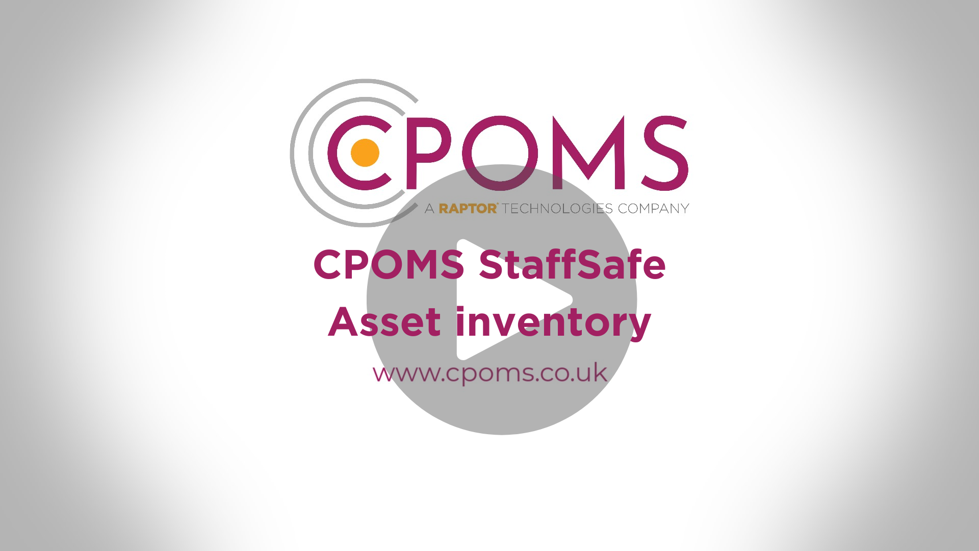 CPOMS StaffSafe Video Library
