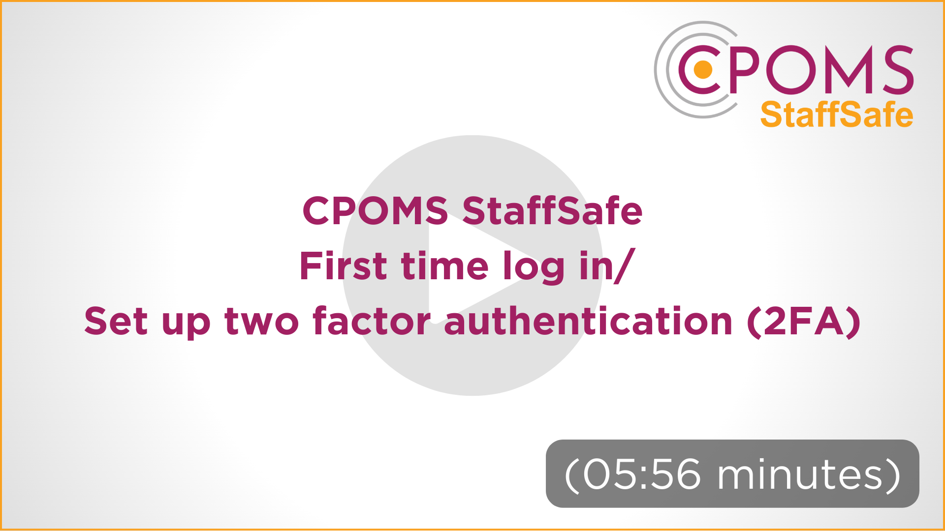CPOMS StaffSafe Video Library