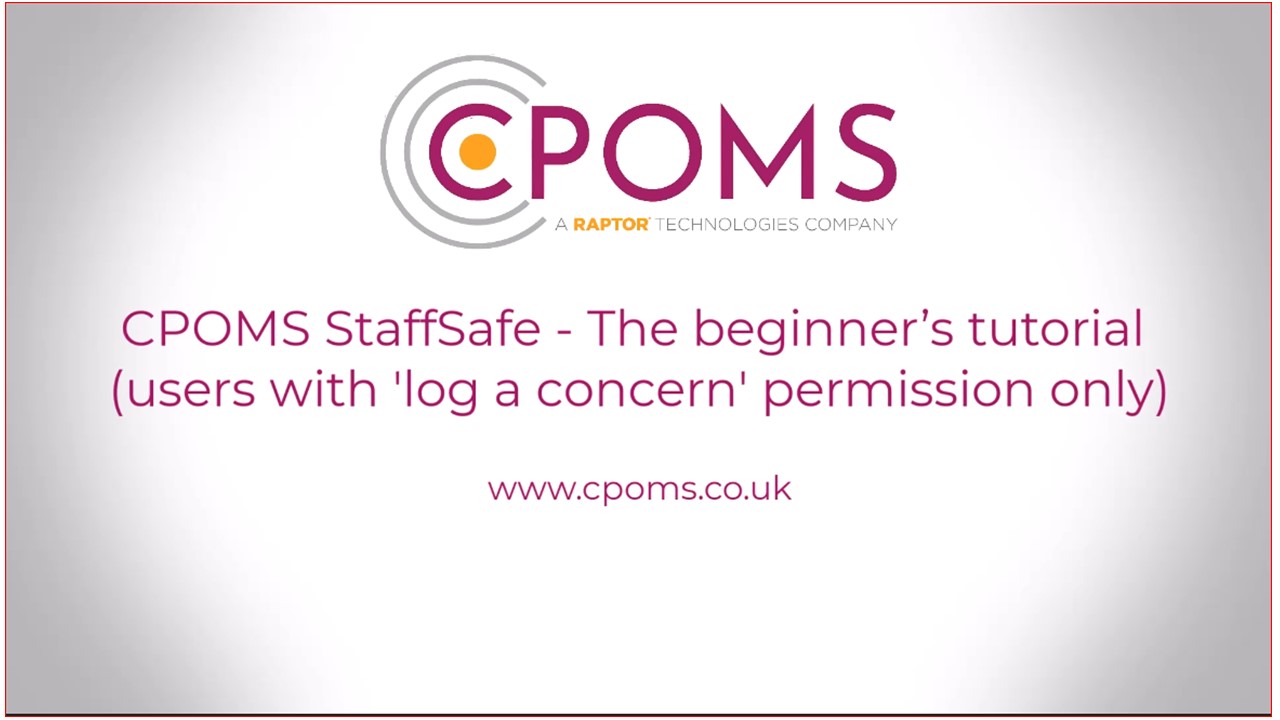 CPOMS StaffSafe Video Library