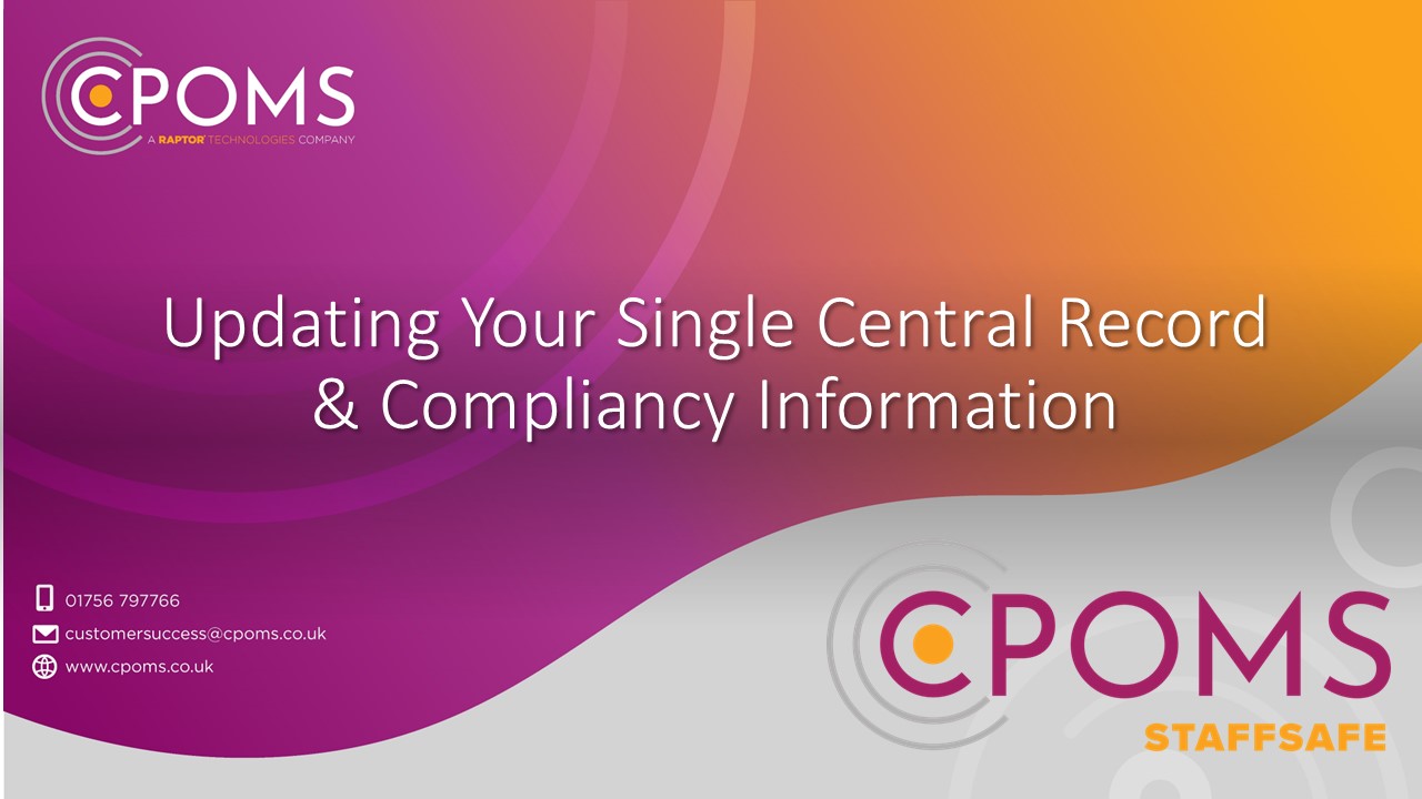 CPOMS StaffSafe Video Library