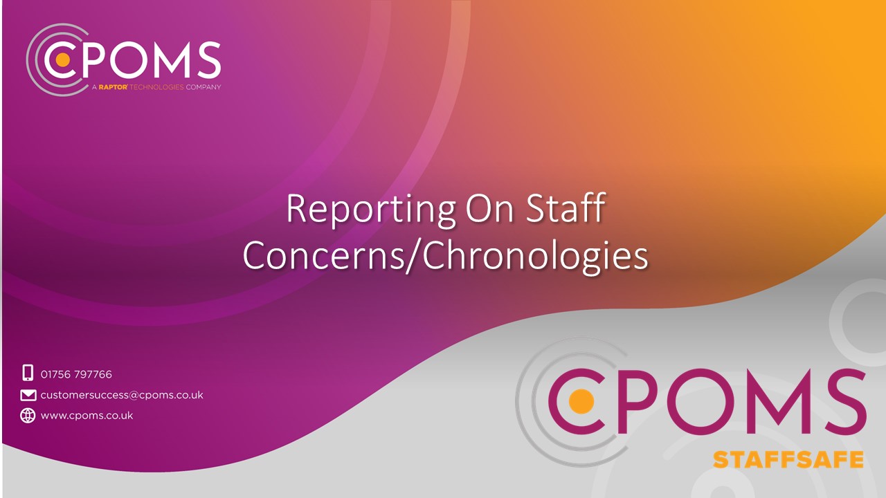 CPOMS StaffSafe Video Library