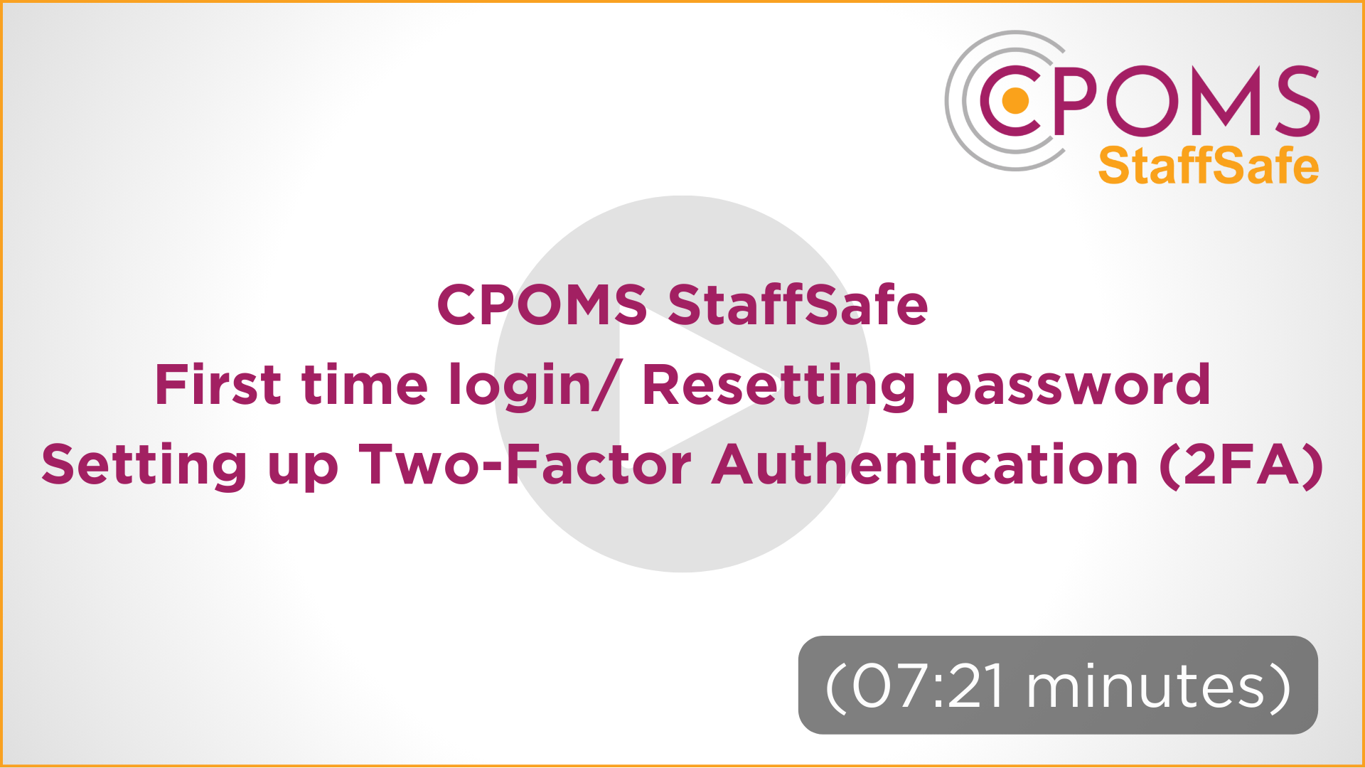 CPOMS StaffSafe Video Library