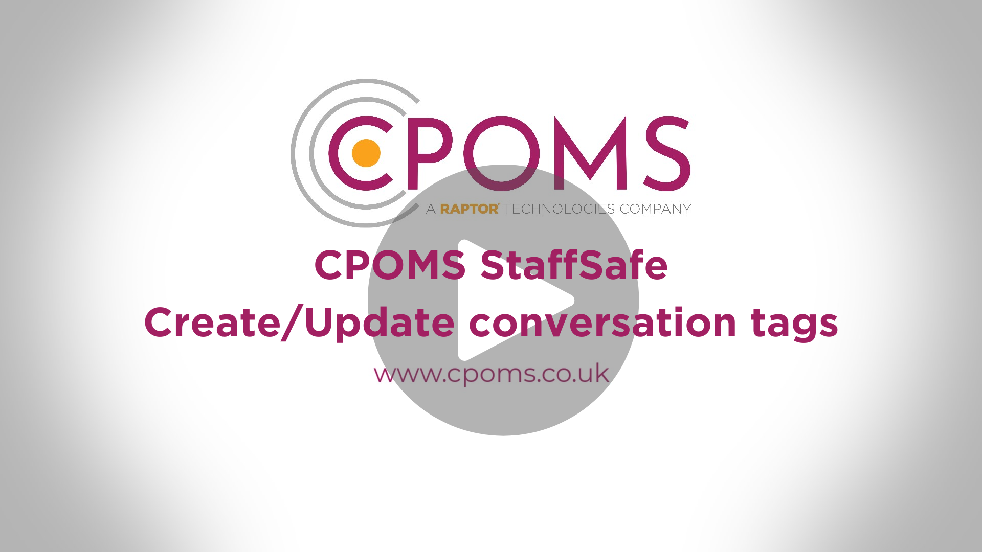 CPOMS StaffSafe Video Library