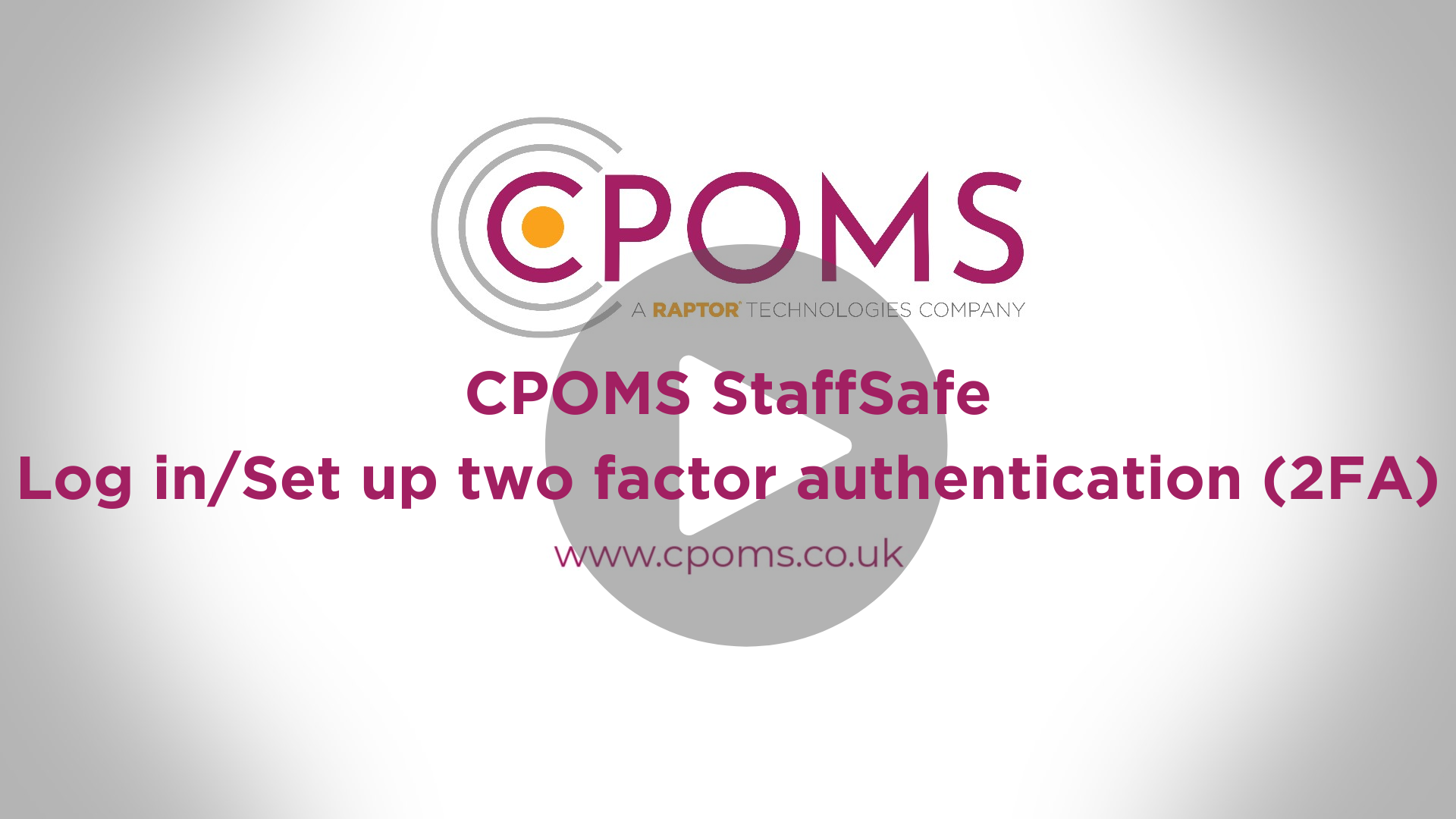 CPOMS StaffSafe Video Library