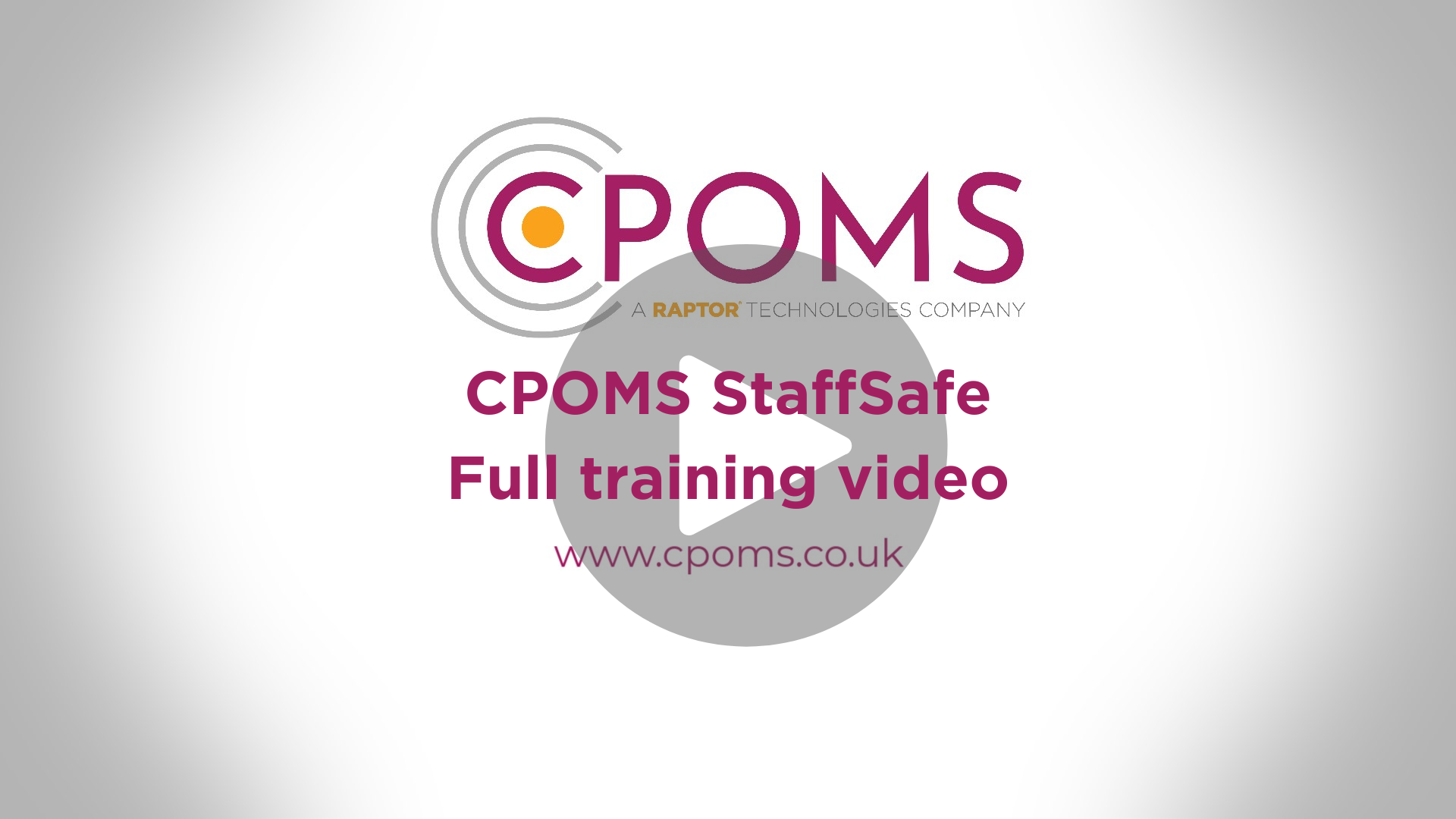 CPOMS StaffSafe Video Library
