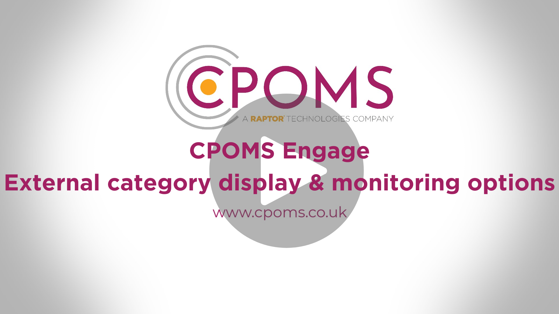 CPOMS Engage Video Library