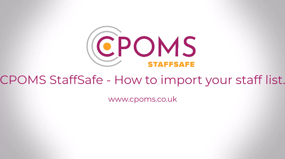 CPOMS StaffSafe Video Library