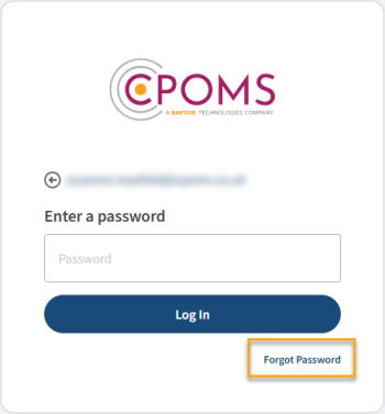 How to reset your CPOMS StudentSafe password