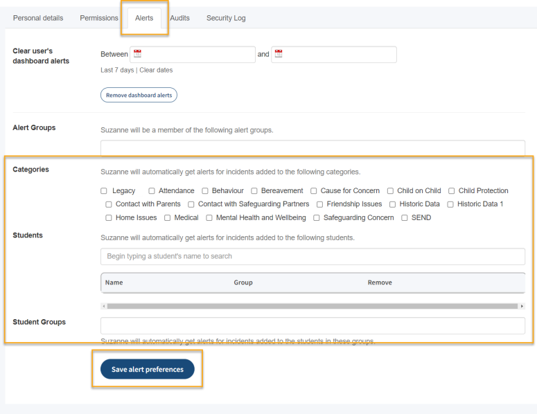 CPOMS StudentSafe - Automatic Alerts