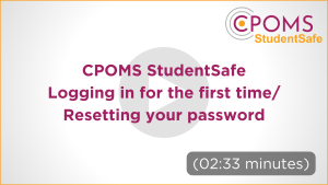 How to log-in to CPOMS for the first time