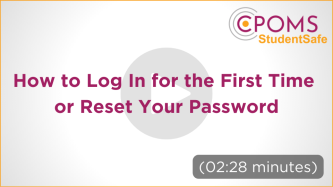 How to log-in to CPOMS for the first time